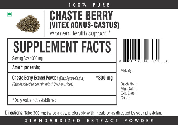 Vitex Fruit Agnus Castus Chasteberry Chaste Berry Extract Powder 100% ...