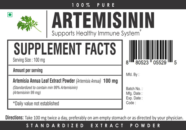 Artemisia Annua Extract POTENT 99% ARTEMISININ Powder Anti-bacterial ...