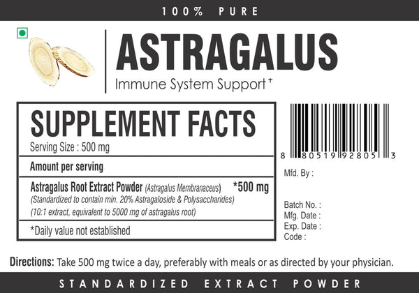 Astragalus Root Extract 20% Powder 15:1 (5000mg eq.) STRONG Energy ...