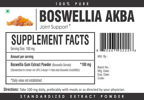 Boswellia Serrata Extract Powder AKBA 30% (3-Acetyl-11-Keto-BA) Joint ...