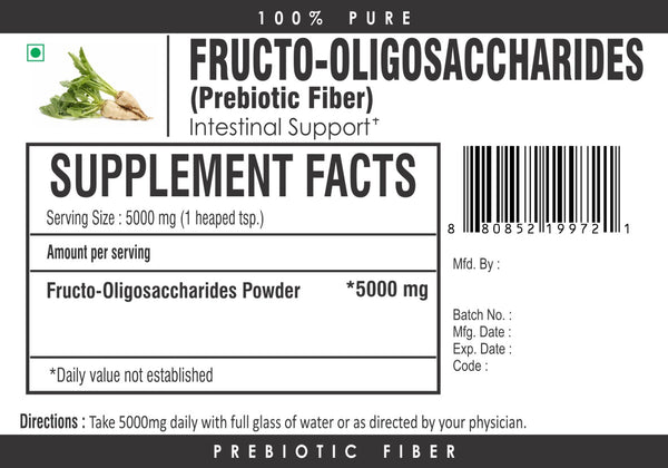 Inulin Powder Prebiotic Fiber Natural Fructo-Oligosaccharide (FOS ...